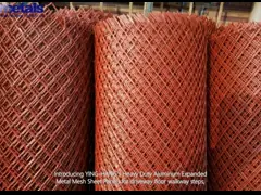 China Diamond Aluminum Expanded Metal Mesh Sheet Flat For Architectural for sale