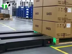 China AGV Automated Guided Vehicle Light Load 30KG Material Box AGV Differential Drive Telescopic Clip Lifting Height 2m for sale