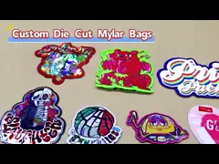 China Custom Die Cut Mylar Bag 3.5g Recyclable Smell Proof Custom Printed Stand Up 3.5 Mylar Plastic Bag Pouch With Printing Logo for sale