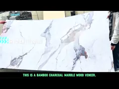PVC Marble Panels Bamboo charcoal wood marble wood Veneer