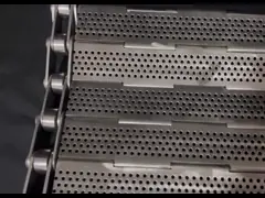 Stainless Steel 304 316  Metal Perforated Chain Plate Conveyor Belt 