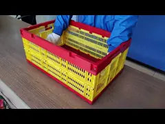 China Plastic Collapsible Storage Box Plastic Shipping Containers Collapsible Basket Plastic Foldable Stackable Storage for sale