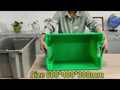 China Freely Plastic Moving Box Containers Crate Soda Stackable Plastic Crate 23.6x15.7x11.8 Inch for sale