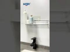 China 35.5cm Silver Color WGO Washable Bathroom Shower Caddy Clear Accessories Set for sale