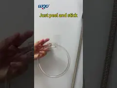 China 5KG Wall Mounted Bathroom Towel Ring Holder 16cm Diametre With Sticker for sale