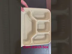 Usage effect of corn starch meal box with lid and 4 compartments