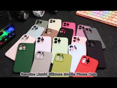 Custom Real Liquid Silicone Phone Case Microfiber Lining For IPhone 16 15