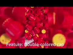 Dual-color injection molded caps