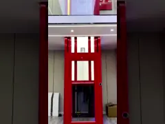 Hot Red Romantic Mrl Traction Home Elevator Running Smoothly