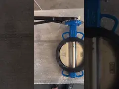 China Ductile Iron Manual Handle Butterfly Valve PN10/16 Wafer Soft Seal Stainless Steel Butterfly Valve for sale