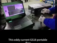 GS18 Eddy current manual inspection of bearing inner wall near surface defects video