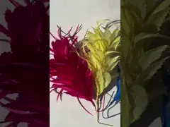 OEM Goose Feather Flowers With Biot , Dyed Pattern Feathers Millinery Supplies