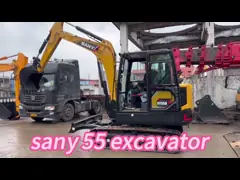 ISUZU Engine Sany SY55 Excavator in Shanghai 0.23m3 Bucket Capacity Best Guaranteed
