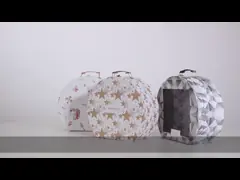 China Fashion Round Suitcase Hat Box Paperboard Suitcase Box With PU Handle For Clothing for sale