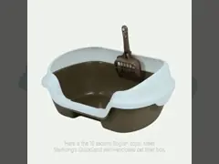 China Large Pink Open Top Cat Litter Box with 60mm Low Entrance and Splash Shield - Durable PET Plastic Design for sale