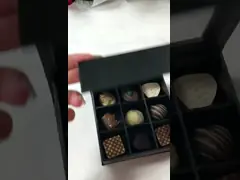 China Premium Printed Chocolate Boxes With Removable Tray And Transparent Pvc Viewing Window for sale