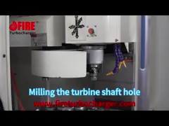 Milling the turbine shaft hole