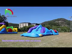 Außenhandel aufblasbarer Aussteiger Combo Bounce House Kinderparty Schleuderschloss mit Rutschkugel Pit Klettern Hindernis-Blower