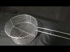 304 stainless steel wire mesh frying basket