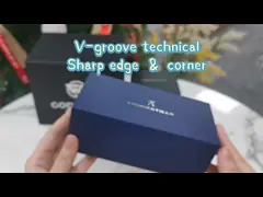 Schwarze Lederuhrbox 1 Schlitz mit Samtinsatz für Zeitmesser