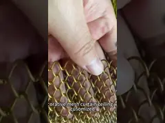 decorative metal coil drapery ceiling decor aluminium wire screen mesh chain link metal curtains