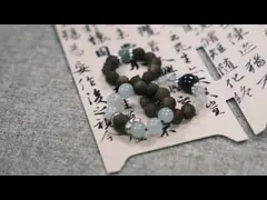 China Agarwood Jade Ring Natural Stone Soothing Effect Air Purification for sale