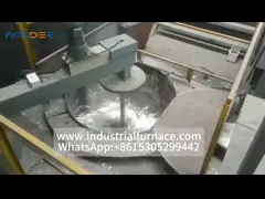 Aluminum chip vortex type gas fired melting furnace