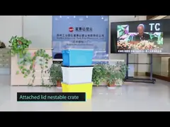 plastic crates stackable with lids reusable moving boxes crate plastic storage