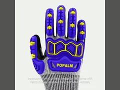 High Durability TPR Gloves with Black Color and Velcro Closure