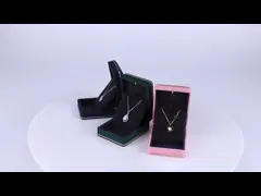 DH33 Round-Corner Dual Gold Trim LED Plastic Jewelry Package Box