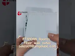 FTTH Fiber Optic Termination Box ABS White 4fibers For Flat Drop Cable Indoor