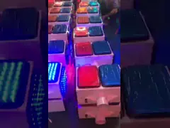 Emergency Solar Traffic Lights Road Safety Flashing LED Warning Light Signal