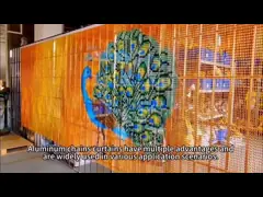 China Gold Color Chain Link Curtain Anodized Aluminum Decoration For Doors for sale