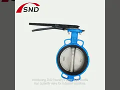 China Wafer Type Ductile Iron Butterfly Valve For Industrial Pipelines for sale