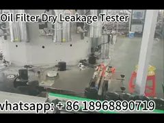 China 20 Stations Electric Spin On Oil Filter Making Machine Dry Leak Tester for sale