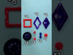 China Big Eyes Magnetic Blocks With Wheels , Remote Control Magnetic Tiles Accessories for sale