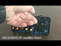 China D20 60-200W BT Amplifier Board Car Stereo Amplificador Subwoofer USB FM Radio TF Player Dual Microphone for sale
