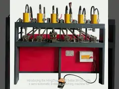 China 6 Stations Semi Automatic Punching Machine Aluminum Alloy Anti Theft Window Punch Machine for sale