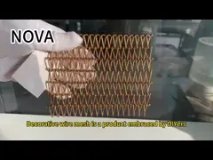 Red decorativa de malla de alambre del vínculo del metal del espiral decorativo de los paneles para la cortina