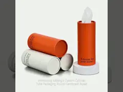 China Custom Cylinder Tube Packaging Round Cardboard Boxes Cylinder Tissues Box for sale
