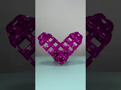 China Peach Heart Magnetic Building Bricks - 3+ Years Educational Construction Toys with Strong Neodymium Magnets for sale