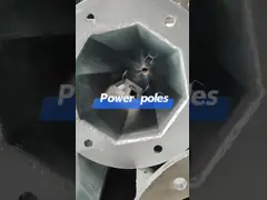Galvanized transmission pole