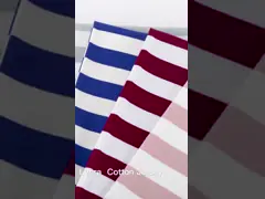 China Single Jersey Striped Knit Fabric 95% Cotton 5% Spandex 170g 175cm Width for Summer T-Shirts for sale