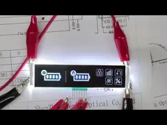 4.5V 9PIN VA LCD Display White Graphics Black Panel Long Strip