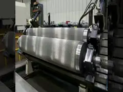 China Single Facer Corrugator Roll with Peripheral Heating HRC58 Hardness 48CrMo Alloy Steel and Micro Hardness HV900-1250 for sale