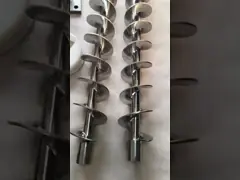 China OEM Custom Shaftless Spiral Screw Auger Conveyor - 100°C Temperature, 45° Incline, Carbon Steel Construction for sale