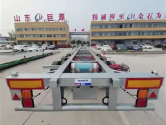機械式吊り 三軸スケルトン 建設用半トレーラー 7ピンプラグ
