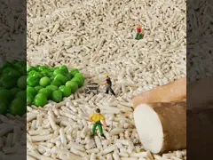 China Tofu Cassava Mixed Cat Litter Sand Fast Clumping Dust Free Non Stick To The Box Bottom for sale