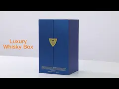 Rigid 2 Bottle Wine Gift Box Cardboard XO Wine Glass Gift Box Sleek Design