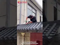 China Cheap Price PVC Resin Plastic Chinese Antique Roof Tile For Decoration for sale